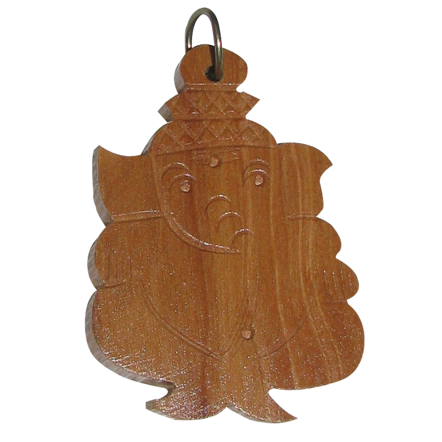 Handcrafted Maha Ganapathi Wooden Ganesh Pendant Is Worn To Beget ...